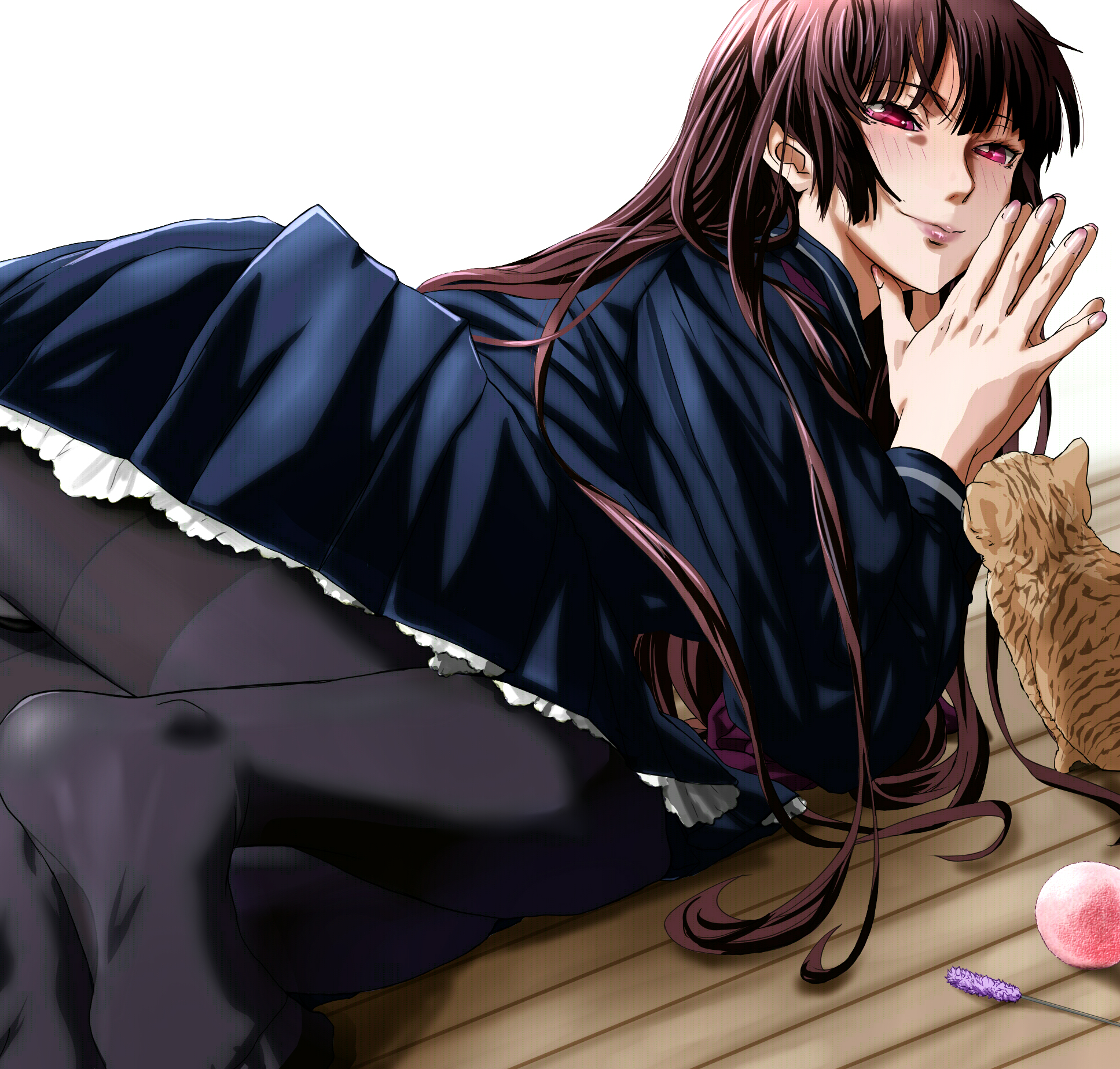 auge tasogare otome x amnesia kanoe yuuko feet neko pantyhose seifuku | #995994 | yande.re